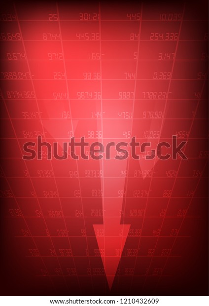 Vector Red Stock Market Decreasing Arrow Stock Vector (Royalty Free ...
