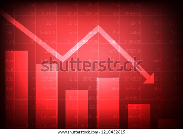 Vector Red Stock Market Decreasing Arrow Stock Vector (Royalty Free ...
