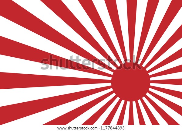 vector of red sun ray of japan rising sun