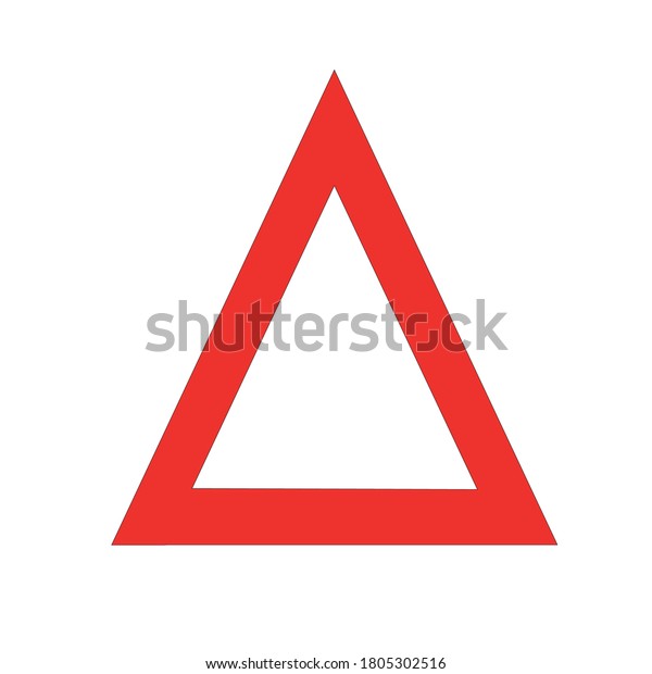 Vector Red Warning Triangel Sign Stock Vector (Royalty Free) 1805302516 ...