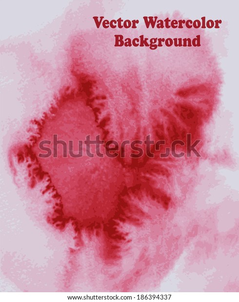 Vector Red Watercolor Floating Spot Stock Vector (Royalty Free ...