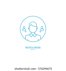 Vector Refer Friend Icon Trendy Linear: เวกเตอร์สต็อก (ปลอดค่าลิขสิทธิ์ ...