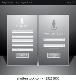 Vector Registration Login Form Ui Design Stock Vector (Royalty Free ...