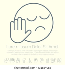 Vector Rejection Sign Icon Flat Design Stock Vector (Royalty Free ...