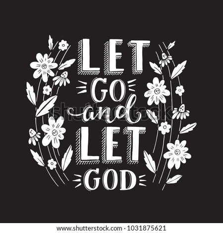 Vector Religions Lettering Let Go Let Stock Vector (Royalty Free ...