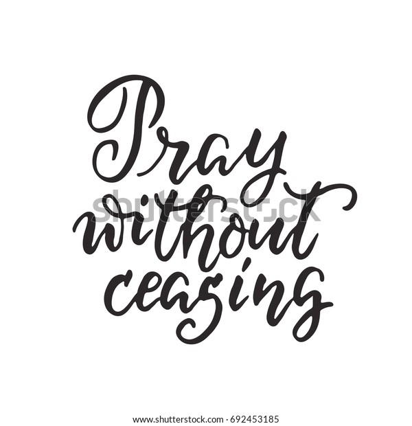 Vector Religions Lettering Pray Without Ceasing: vector de stock (libre ...