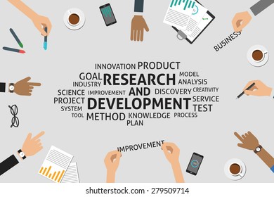 Vector Research Development Concept Template Stock Vector (Royalty Free ...