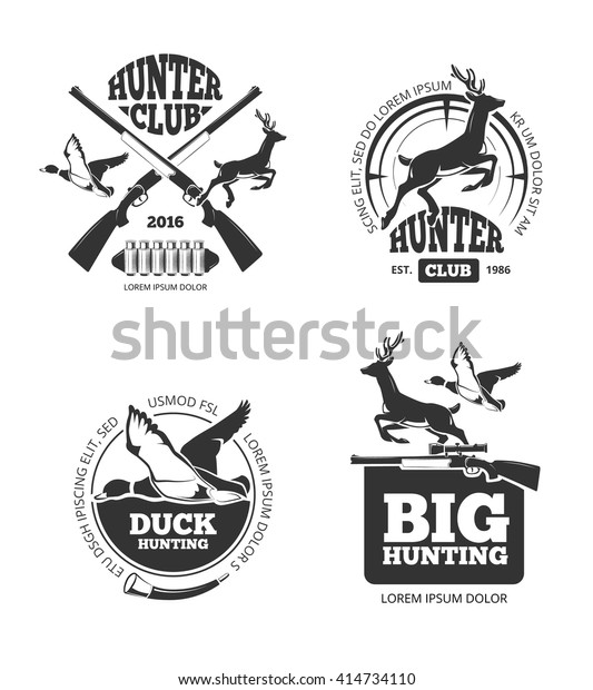 Vector Retro Vintage Hunting Labels Emblems: Vector có sẵn (miễn phí ...