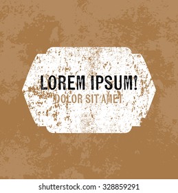 Vector Retro Weathered Label Over Old Stock Vector (Royalty Free ...