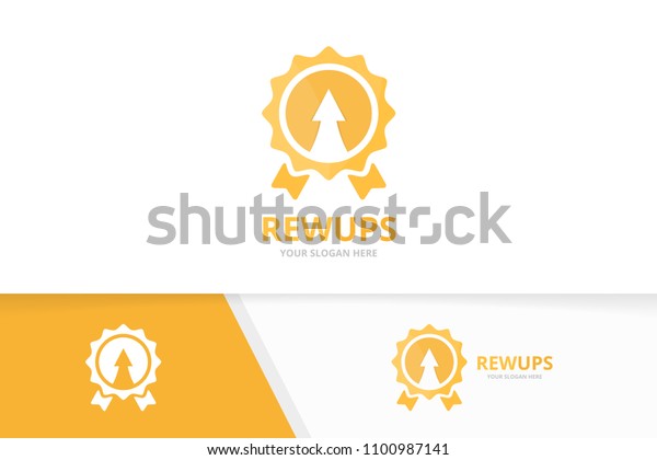 Vector Reward Arrow Logo Combination Trophy Stock Vector (Royalty Free ...