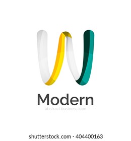 Vector Ribbon Abstract Wavy Logo Isolated Stock Vector (Royalty Free ...