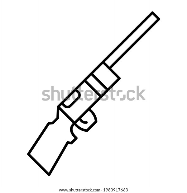 Vector Rifle Outline Icon Design Stock Vector (Royalty Free) 1980917663 ...