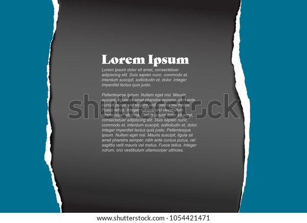 Vector Ripped Blue Paper Flyer Template Stock Vector (Royalty Free ...