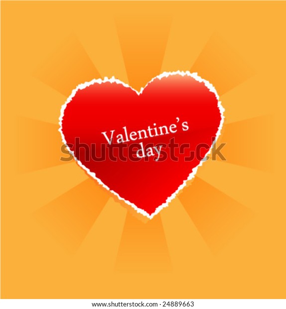 Vector Ripped Heart Paper Valentines Day Stock Vector (Royalty Free ...