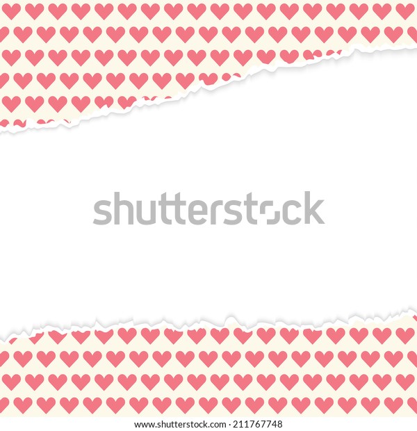 Vector Ripped Open Paper Hearts Stock Vector (Royalty Free) 211767748 ...