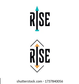Vector Rise Logo On White Background Stock Vector (Royalty Free ...