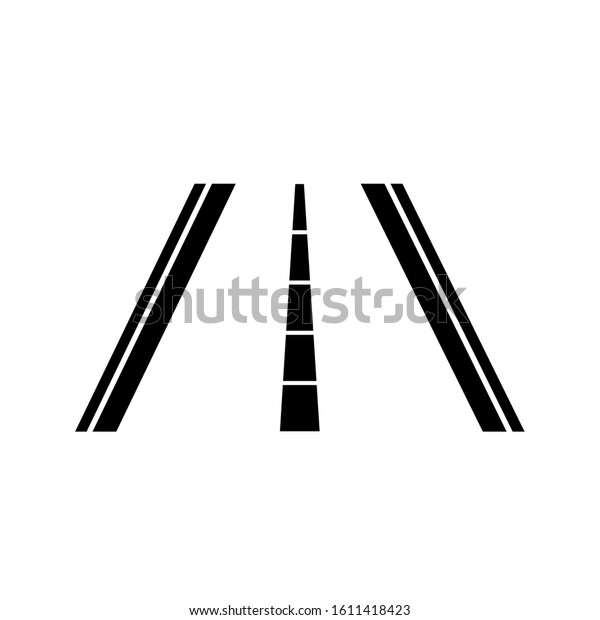 Vector Road Icon White Background Sign: vector de stock (libre de ...