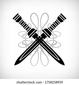 Vector Roman Sword Icon On White Stock Vector (Royalty Free) 1758258959 ...