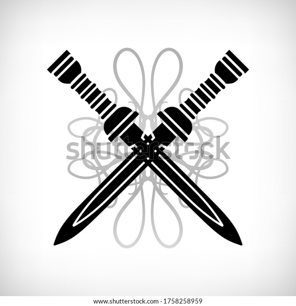 Vector Roman Sword Icon On White Stock Vector (Royalty Free) 1758258959 ...