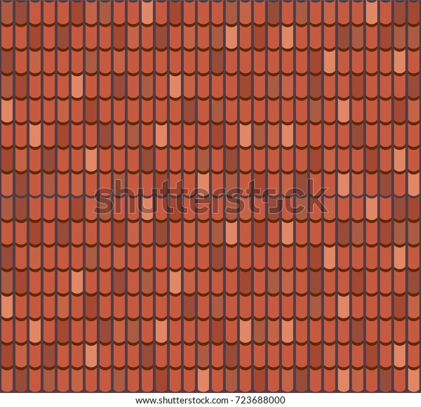 Vector Roof Tiles Texture Realistic Brown Stock Vector (Royalty Free ...