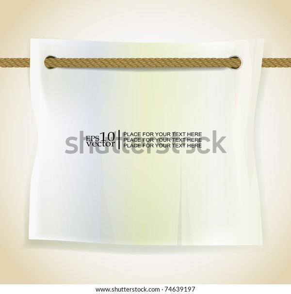 Vector Rope Blank Sheet Stock Vector (Royalty Free) 74639197 | Shutterstock