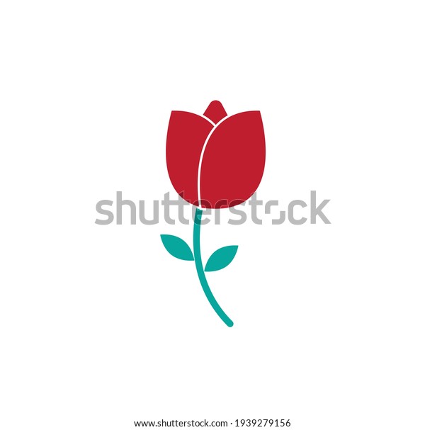 Vector Rose Flat Rose Logo Clipart Stock Vector (Royalty Free ...