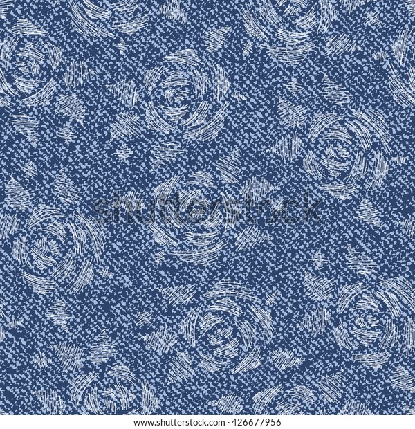 Vector Rose Flower Denim Floral Background Stock Vector (Royalty Free ...
