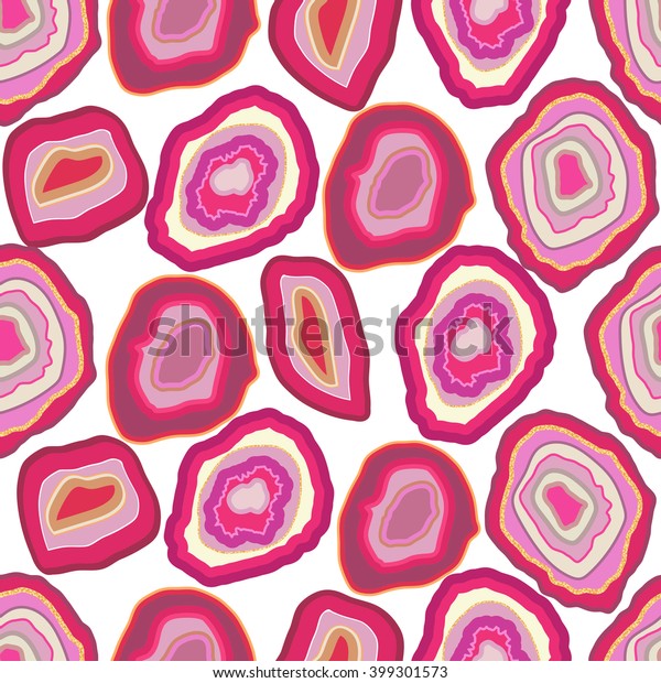 Vector Rose Pink Crystal Seamless Pattern Stock Vector (Royalty Free ...