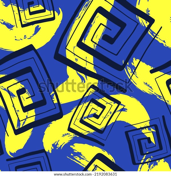 Vector Rough Spiral Square Freeform Lines Stock Vector (Royalty Free ...