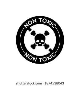 Vector Round Non Toxic Label Stock Vector (Royalty Free) 1874538043 ...