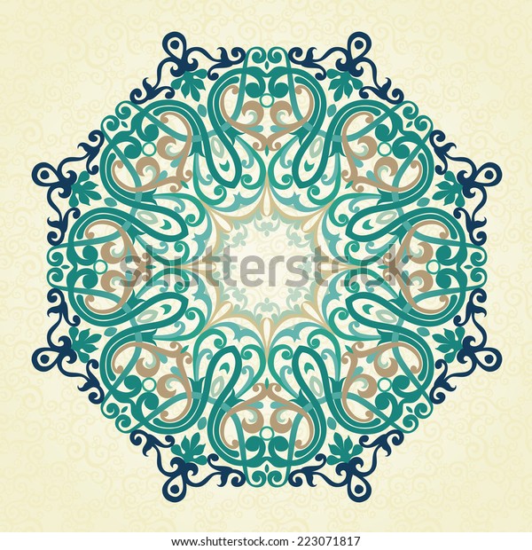 Vector Round Ornament Victorian Style Ornate Stock Vector (Royalty Free ...