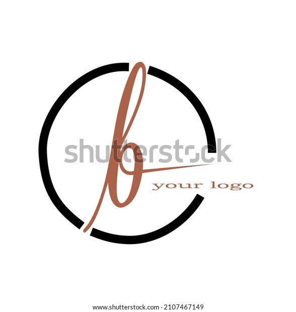 Vector Round Shape Design Letter B Stock Vector (Royalty Free ...