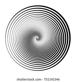 Vector Round Spiral Graphic Element Stock Vector (Royalty Free ...
