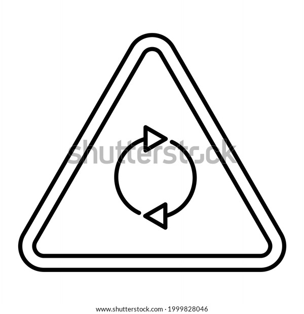 Vector Roundabout Outline Icon Design Stock Vector (Royalty Free ...