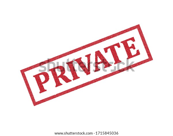 Vector Rubber Stamp Word Private Grunge Stock Vector (Royalty Free ...