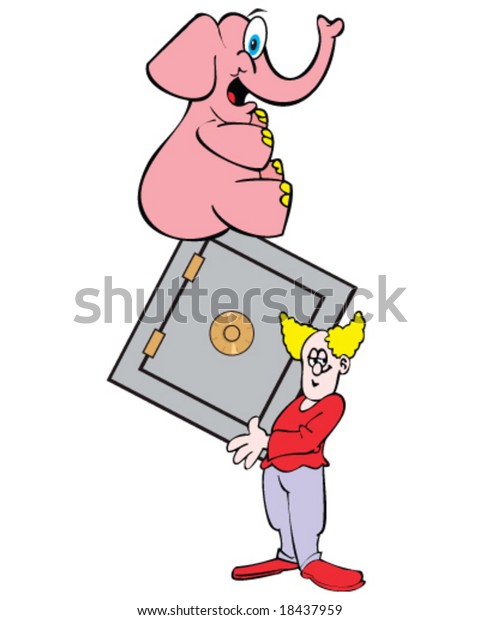 Vector Safe Lifting Clown Elephant Stock Vector (Royalty Free) 18437959 ...