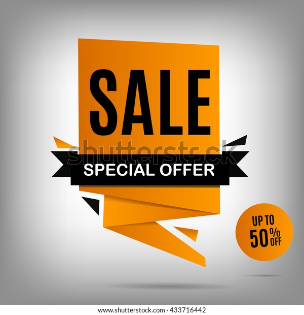 Vector Sale Banner Yellow Sale Poster Stock Vector (Royalty Free) 433716442