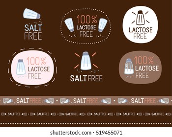 Vector Salt Free Sign Set: vector de stock (libre de regalías ...