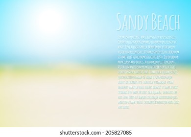 Vector Sandy Sea Beach Stock Vector (Royalty Free) 205827085 | Shutterstock
