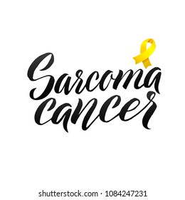 Vector Sarcoma Cancer Awareness Calligraphy Poster Stock Vector ...