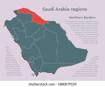 Vector Saudi Arabia Map Region Northern Stock Vector (Royalty Free ...