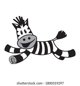 Vector Scalable Drawing Funny Zebra Stock Vector (Royalty Free ...