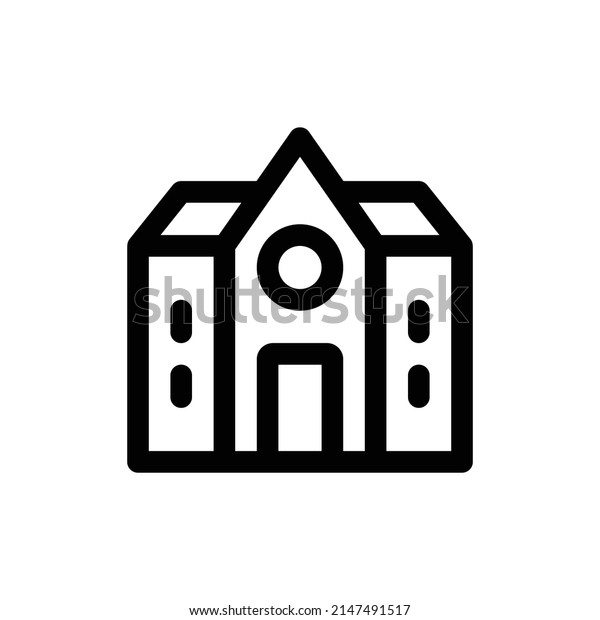 Vector School Icon Outline Black Stock Vector (Royalty Free) 2147491517 ...
