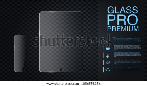 Vector Screen Protector Film Glass Cover Stock Vector (Royalty Free ...