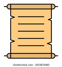 Vector Scroll Filled Outline Icon Design Stock Vector (Royalty Free ...