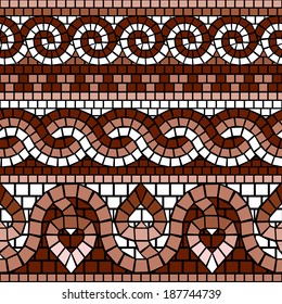 Vector Seamless Background Classic Greek Mosaic Stock Vector (Royalty ...