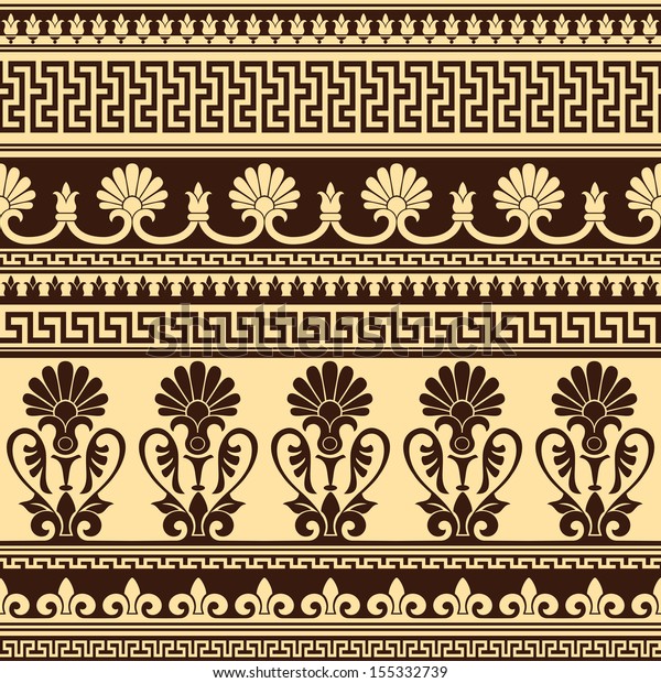 Vector Seamless Background Greek Design Pattern: เวกเตอร์สต็อก (ปลอดค่า ...
