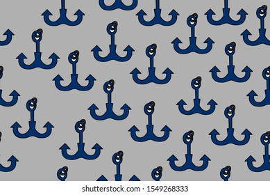 Vector Seamless Background Sea Anchors Stock Vector (Royalty Free ...