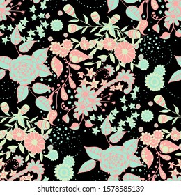 Abstract Solid Flowers Arrangement Solid Background Stock Vector ...