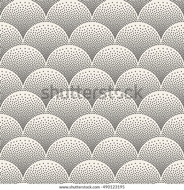 Vector Seamless Black White Arc Shapes Stock Vector (Royalty Free ...